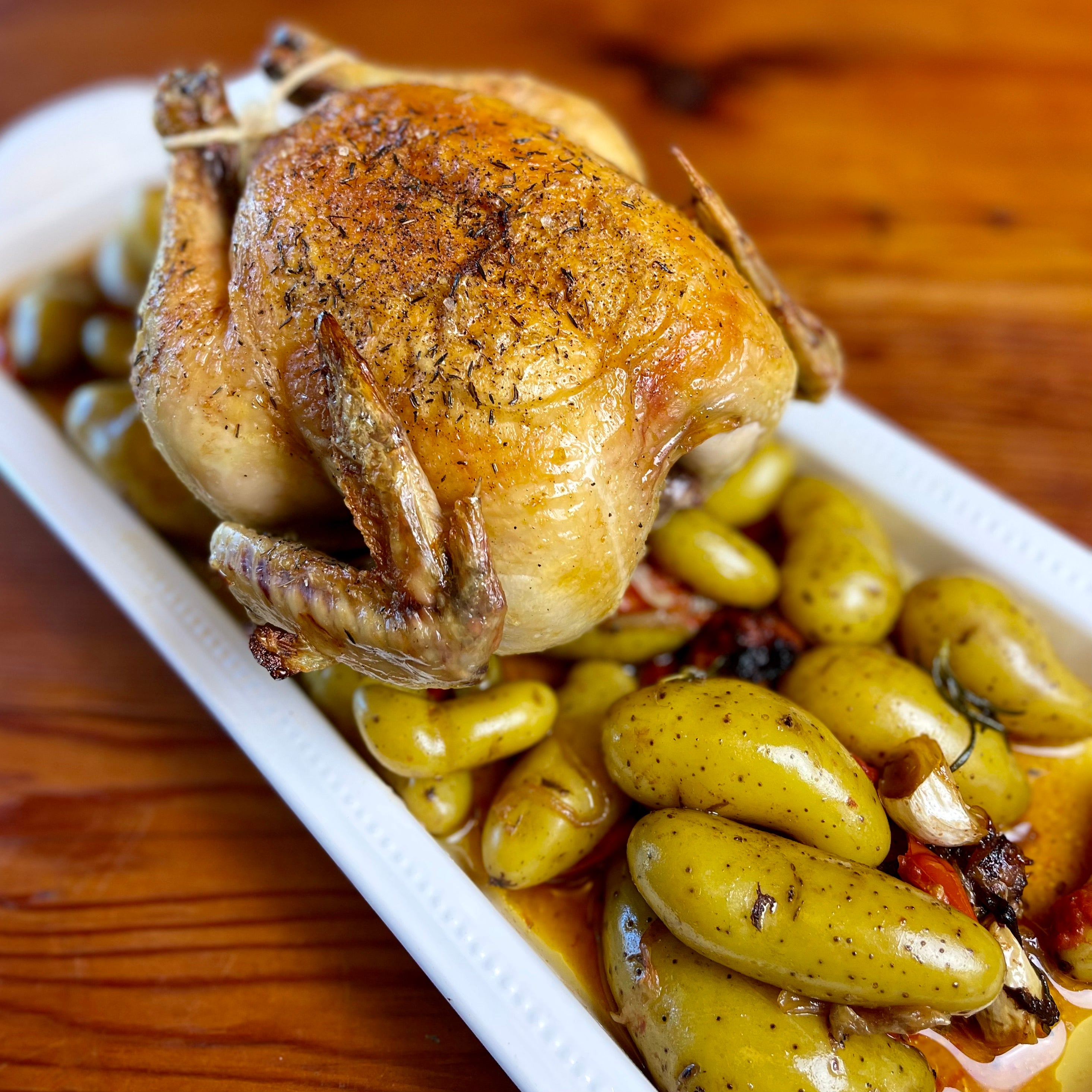 Roasted Herb Chicken with Potatoes and Cherry Tomatoes – Angel's Salumi ...