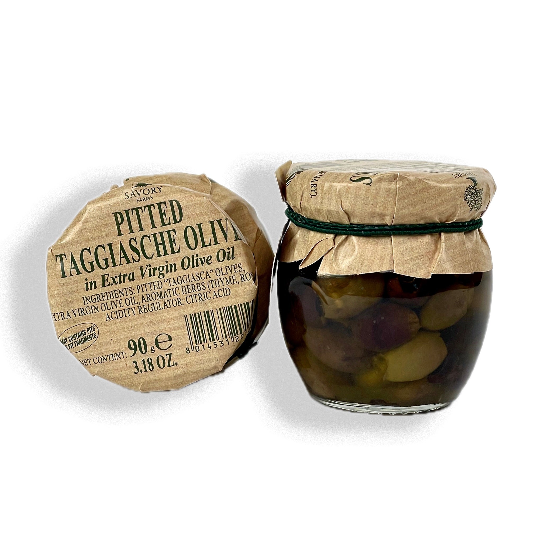 Pitted Taggiasche Olives | Savory Farms – Angel's Salumi & Truffles